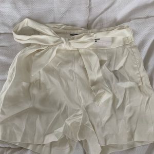Express | Shorts | Nwt Express White High Rise Tie Fabric Shorts | Poshmark